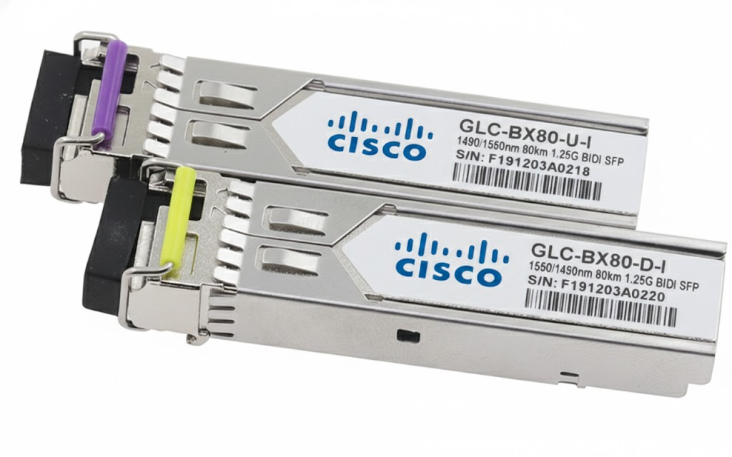 Cisco GLC-BX80-D-I & GLC-BX80-U-I | Module quang SFP 1G BiDi 80km | NA